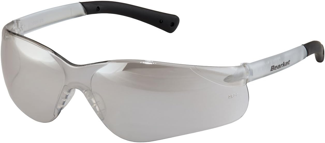 MCR SAFETY BK110AF BearKat Safety Glasses, Frost Frame, Clear Lens ...