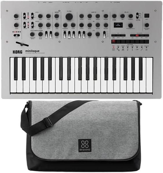 Amazon | KORG コルグ - ポリフォニック・アナログ・シンセサイザー minilogue + 純正ソフトケース MP-LARGE ...