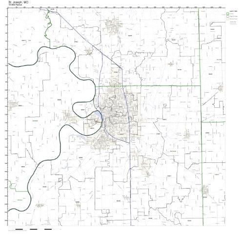 Amazon.com: Working Maps St. Joseph, MO Zip Code Map Not Laminated ...