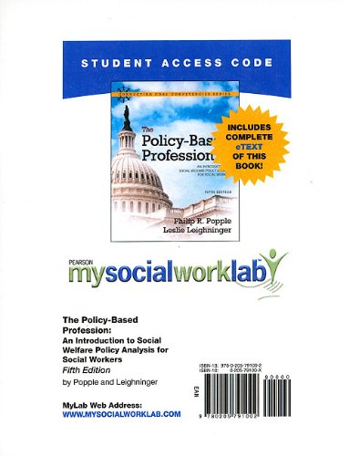 MySocialWorkLab with Pearson eText - Standalone Access Card - for The ...