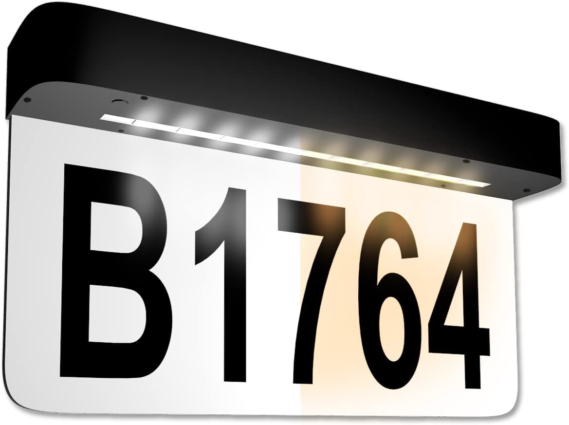 Amazon.com: House Numbers, Solar Powered LED Address Plaques Luminous ...