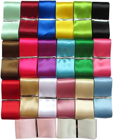 Amazon.com: Chenkou Craft 2 Inch (50mm) 20Yards Single Face Solid Satin ...