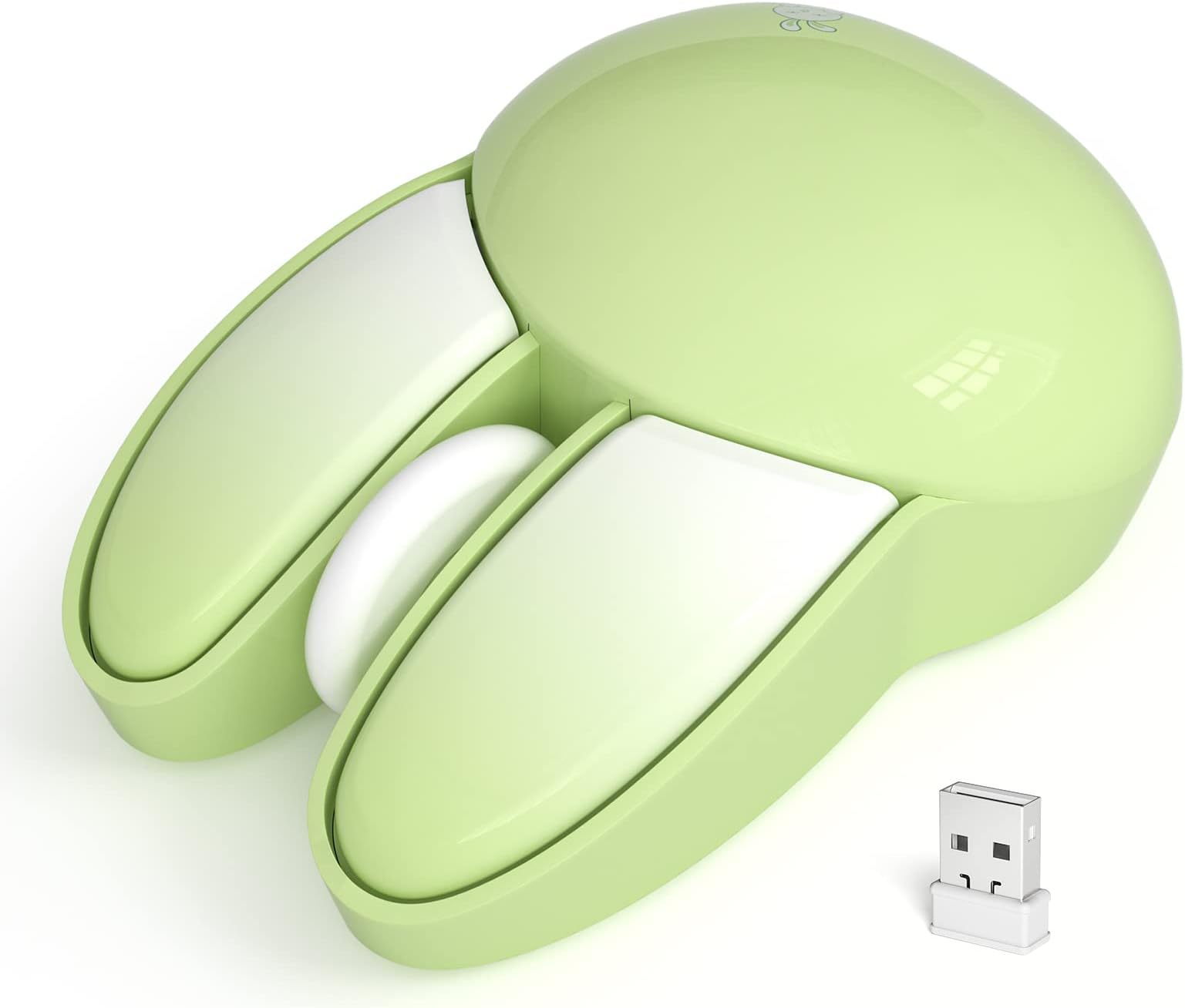 Amazon.com: KNOWSQT Bunny Wireless Mouse Green, 2.4G Silent Rabbit Mice ...