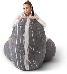 Amazon.com: KATSU Pouf Like Real Stone, Model Bongo, 23.6" Lenght, Dark ...