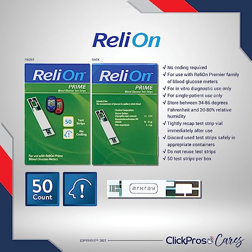 Snapklik.com : ReliOn Reli OnBlood Glucose Test Strips, 3 Pack Bundle ...