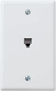 Amazon.com: Newhouse Hardware White Surface Phone Jack Plate, 1-Pack ...