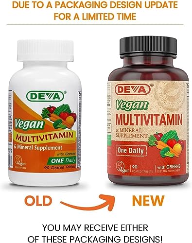 DEVA Vegan Multivitamin and Mineral Supplement - Once-Per-Day Formula ...