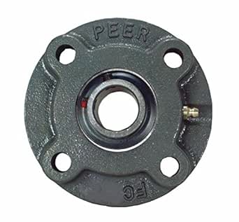 Peer Bearing PER UCFC215-48 4 Bolt Cartridge Flange Bearing Unit, Cast Iron, Wide Inner Ring ...