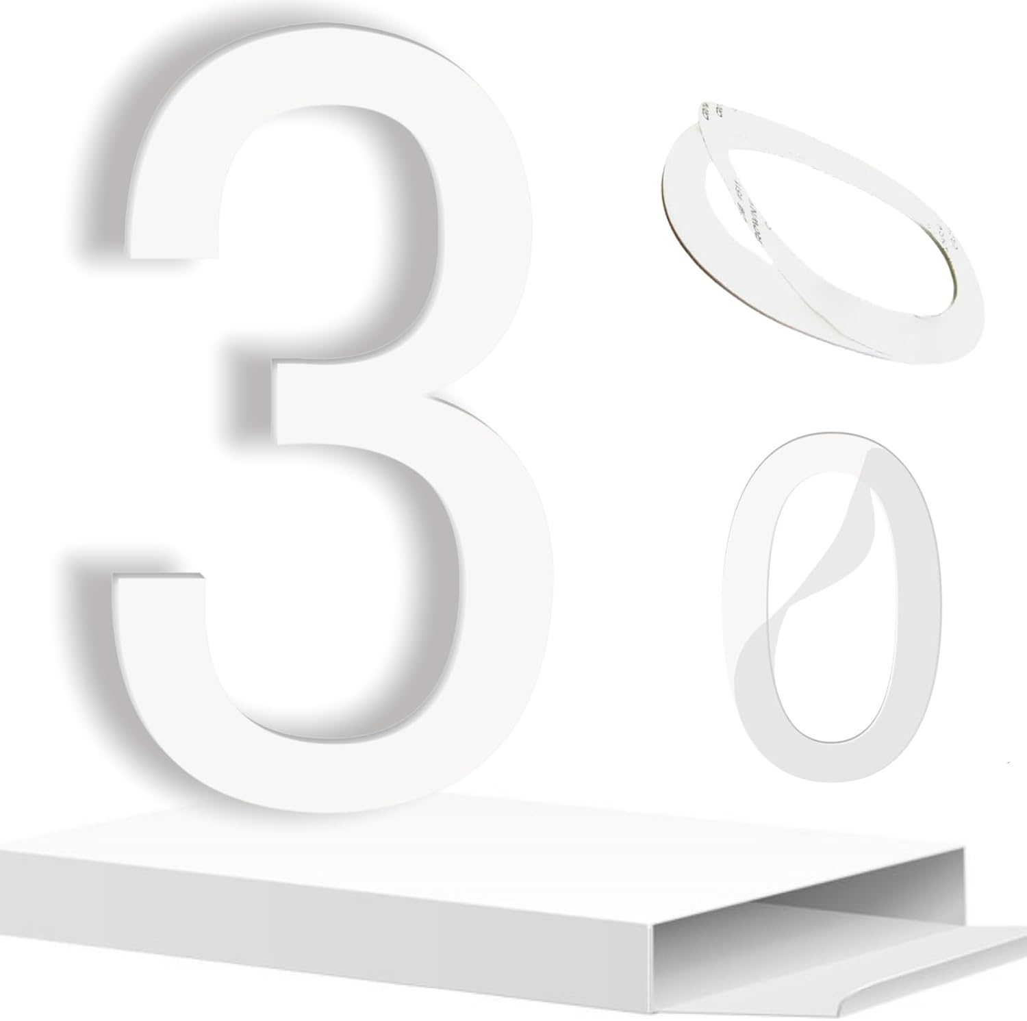 Amazon.com: 5 inch White House Numbers, Self Adhesive House Numbers for ...