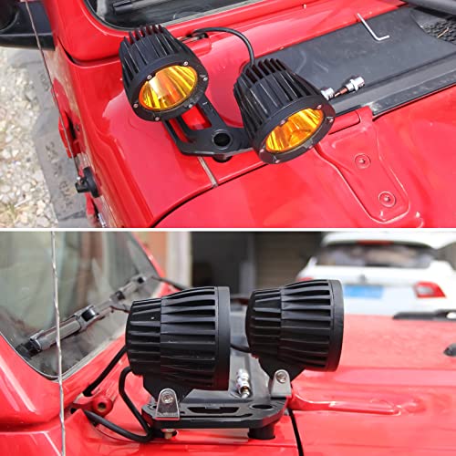 Snapklik.com : KMFCDAE Cowl Mount Dual Light Bracket For Jeep JL Pillar ...