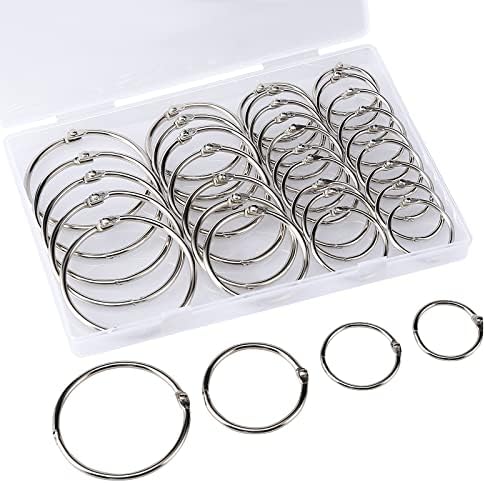 Amazon.com : Binder Rings Assorted Sizes, 35pc,Loose Leaf Binder Ring ...