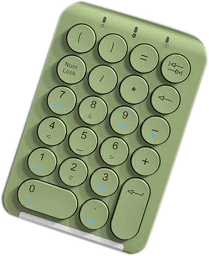 Sctecoau Wireless Number Pad Bluetooth Numeric Keypad Round Keycaps ...