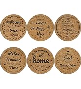 Amazon.com: ALSNWNZ 4 Inch Cork Coasters, [Extra Thick] Absorbent ...