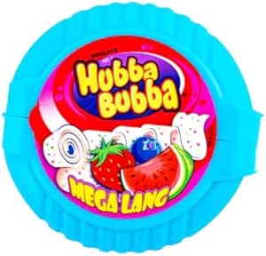 Hubba Bubba Mega Long Bubble Gum Tape (56g) - Triple Mix Flavour - Chew Fun for Hours | Long ...