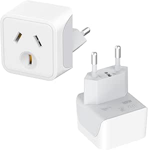 Dozianai EU Travel Adapter, AU to European Plug Adapter, Europe Power ...
