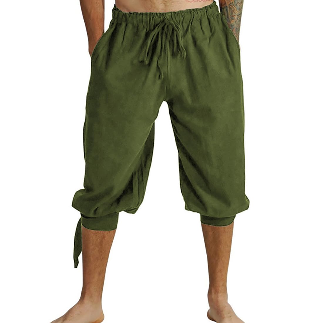 Snapklik.com : GRAJTCIN Mens Medieval Pirate Linen Costume Shorts ...