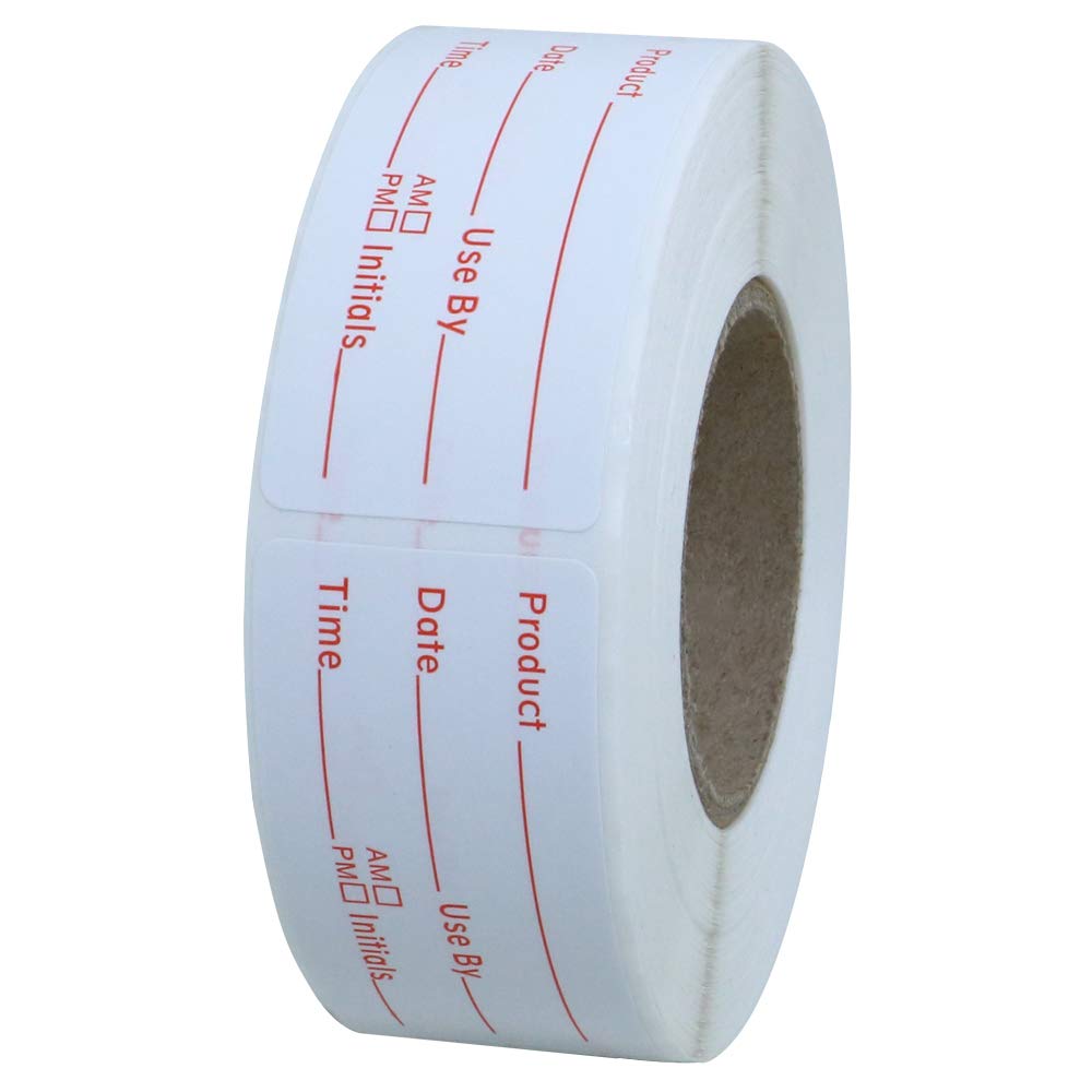 Hybsk 1 x 2 Inch Shelf Life Labels for Food Rotation Use by Food ...