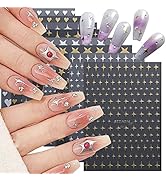 Amazon.com: 3 Pieces French Tip Line Nail Art Stickers 3D Simple Lines ...