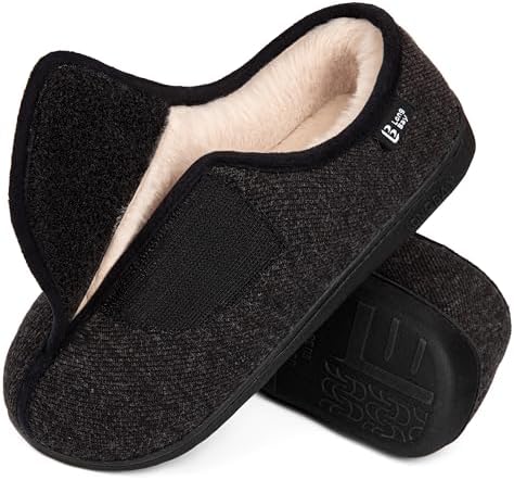 Amazon.com | LongBay Womens Adjustable Slippers Memory Foam Cozy Wide ...