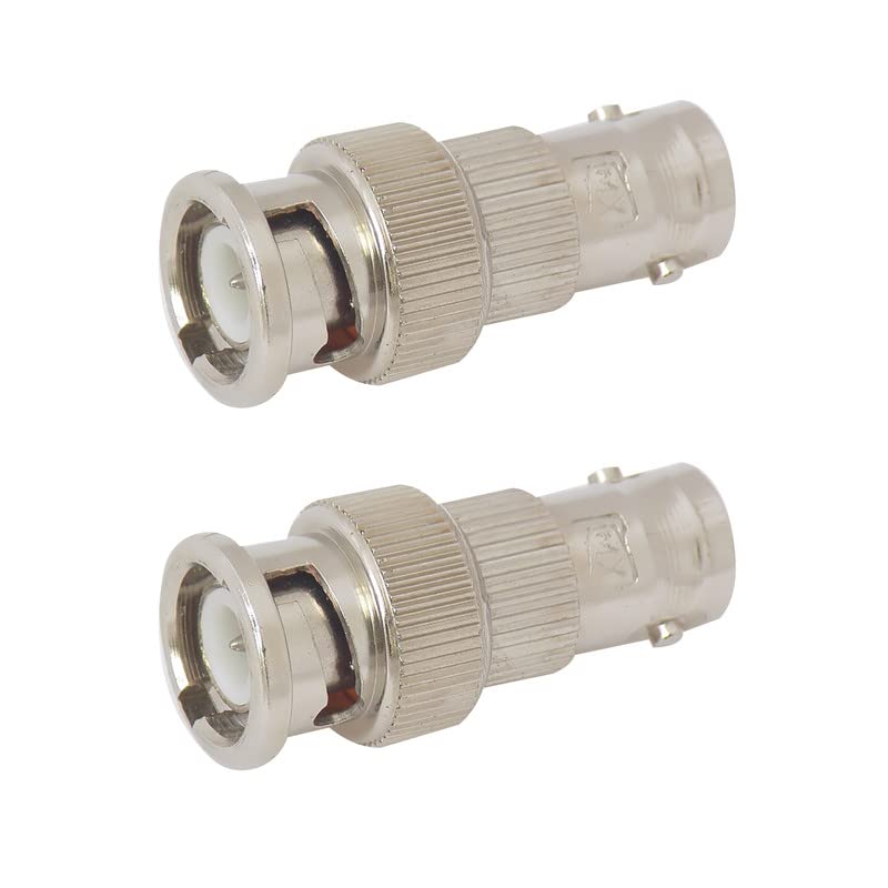 MX BNC Male to BNC Female Connector Adapter for CCTV Camera Pack of 2 ...
