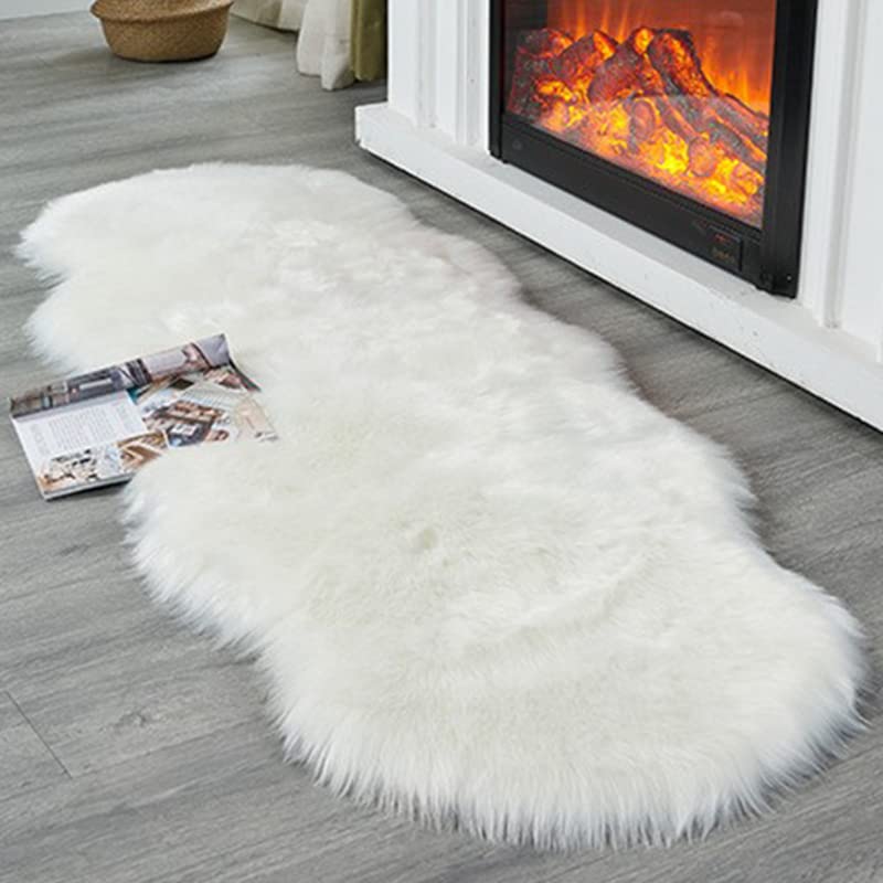 CKLZSAY Super Soft Fluffy Deluxe Rug Faux Fur Sheepskin Area Rug Home ...