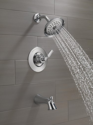 Delta Woodhurst 14 Series Bathtub and Shower Faucet Set, Chrome Shower ...