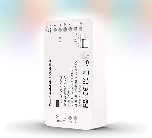 Amazon.com: Ericsity WLED LED Light Strip Controller, Addressable LED ...