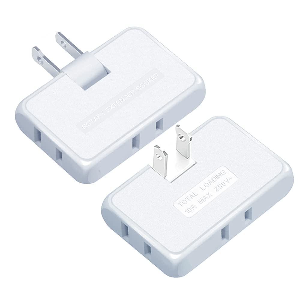 Snapklik.com : PaeorRorL 3 Way Flat Wall Outlet Extender,2 Prong180 ...