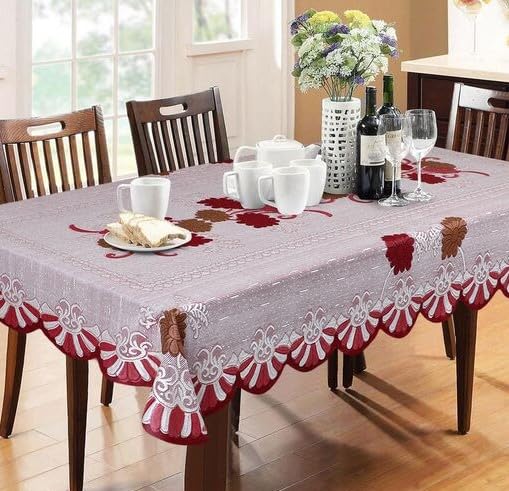 Buy MEBELS JOY Premium Floral Design Table Cover 6-8 Seater 60x90 ...