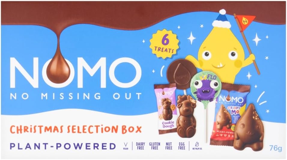 NOMO Christmas Chocolate Selection Box - Plant Based - Vegan & Free ...