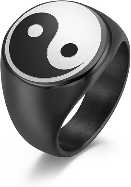 Men's Rings Tai Chi Yin Yang Ring Zen Master Ring Stainless Steel Rings ...