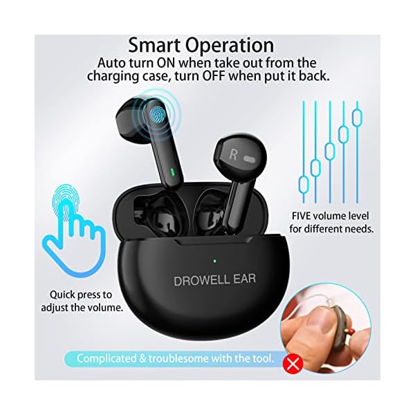DROWELL EAR Hearing Aids, Hearing Amplifiers with Portable Charging ...