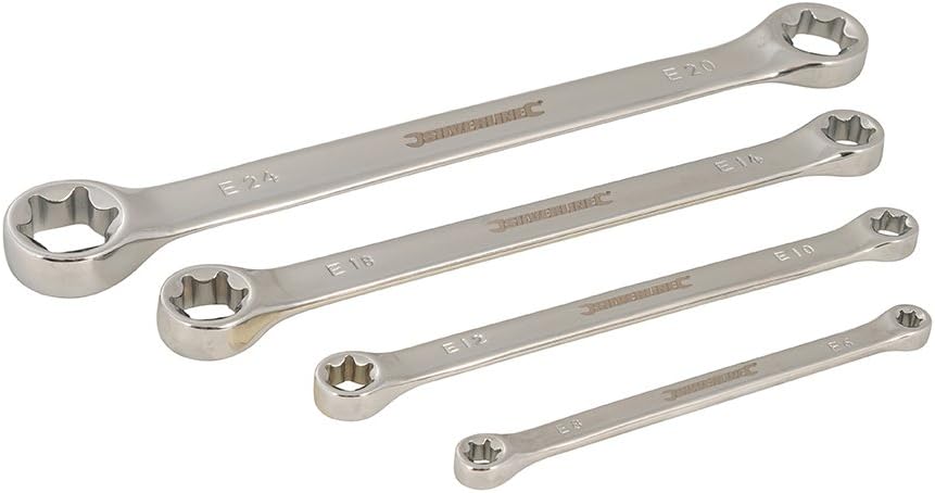 US PRO Tools 4pc Double E-Torx/Female Tox Star Wrench Spanner Set E6 ...