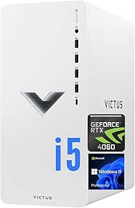 Amazon.com: HP Victus 15L i5 RTX 4060 Premium Gaming Desktop, Intel i5-13400 (Beats i7-1255U ...