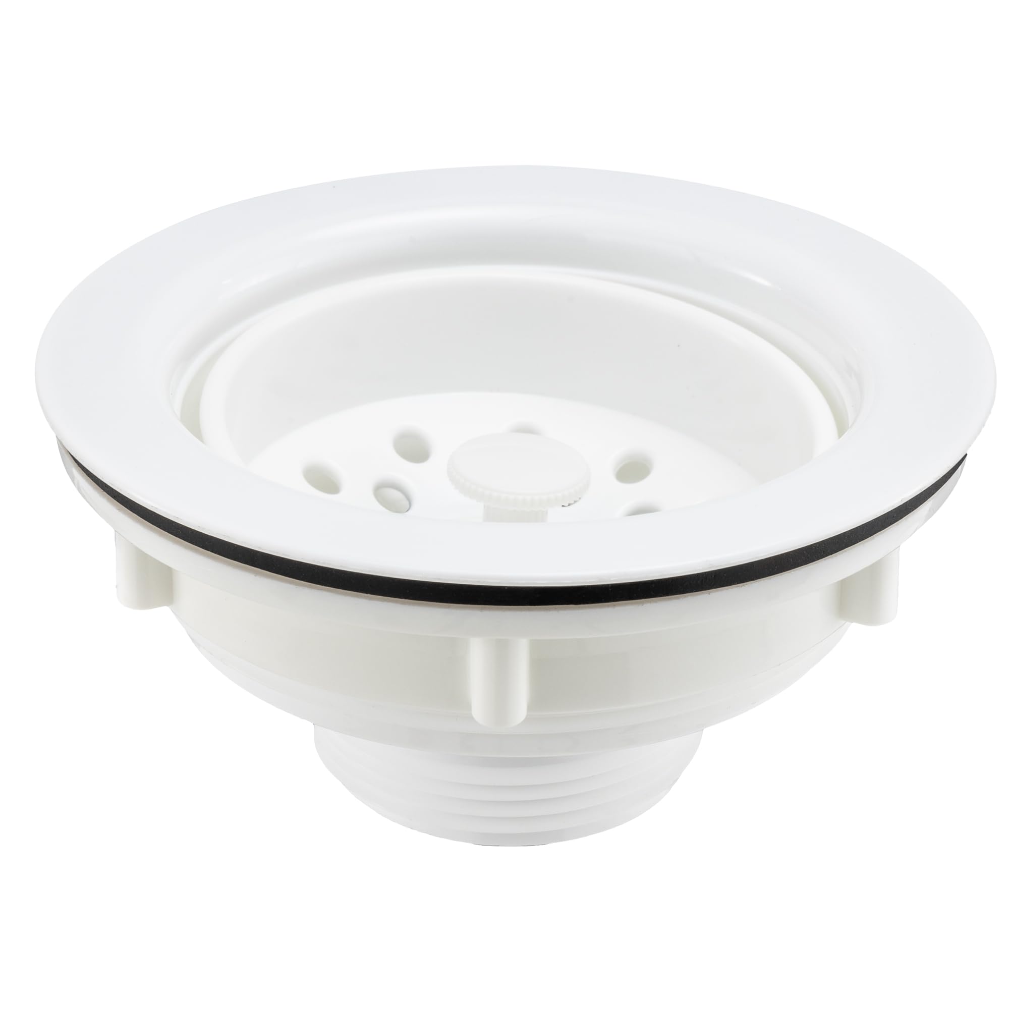 RecPro RV White Sink Drain with Stopper | Fits 3.5" Sink Hole Drains ...