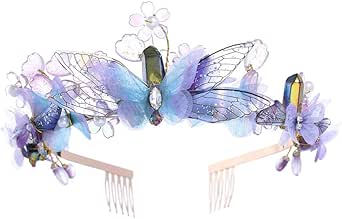 Woeoe - Tiara y corona de vidrio para mujer, con diseño de mariposa ...