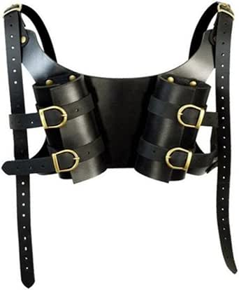 Amazon.com: DUNHAO COS Medieval Shoulder Back PU Leather Sword Holder ...