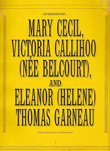 Postcommodity & Alex Waterman - In Memoriam... : Amazon.de: Bücher