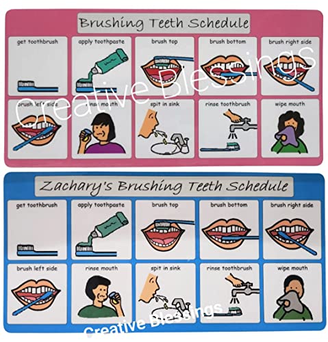 Amazon.com: Autism Brushing Teeth Schedule for Boy or Girl ...