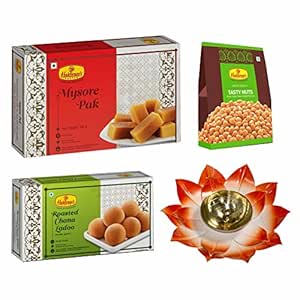 Haldiram's Nagpur Mysore Pak 500g, Roasted Chana Ladoo 250g, Tasty Nuts ...