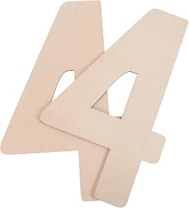 Amazon.com: OHPHCALL DIY Wall Decor 2pcs Blank Wooden Number Signs ...