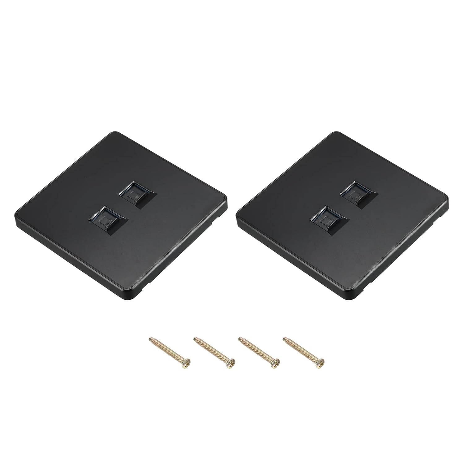 PATIKIL Ethernet Socket Dual Port RJ45 CAT6 Wall Plate Black for ...