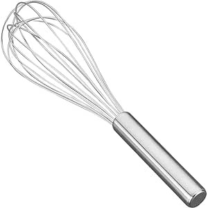 Metaltex 25 cm Stainless Steel Heavy Duty 8 Wire Whisk, Silver : Amazon ...