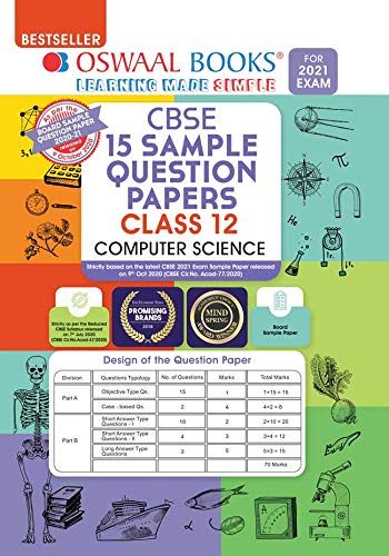 Oswaal CBSE Sample Question Papers Class 12 Computer Science Book ...