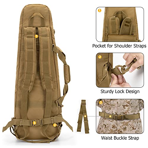 Snapklik.com : Long Soft Rifle Case For 36 Rifles, Tactical Double ...