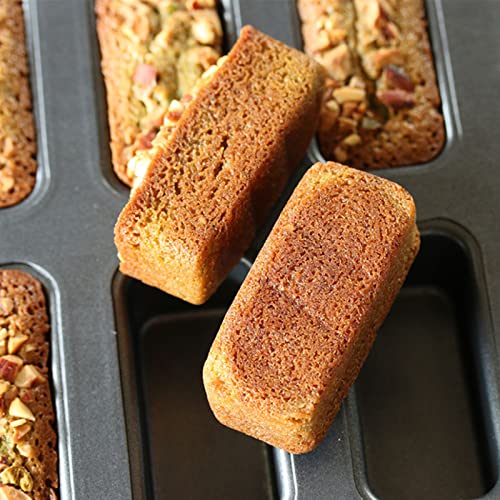 Elesinsoz 8 Cup Financier Cake Baking Pan Mini Banana Bread Loaf Small ...