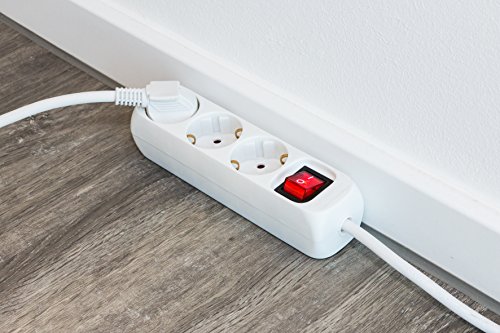Meister Socket Strip 3-Way – Set of 3-1.4 m Cable – White – Plastic ...