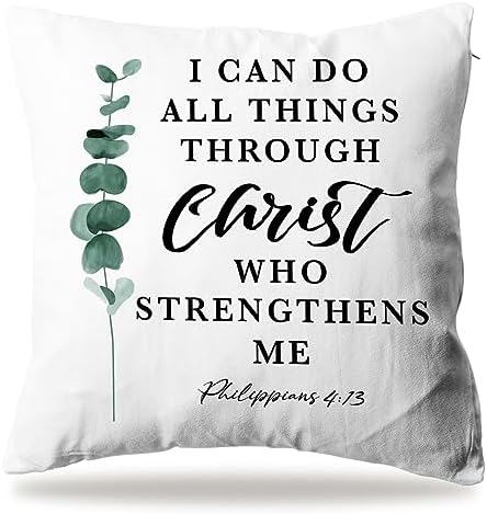 Amazon.com: Bible Verse Pillow Covers Cushion Case, Christian Gifts ...