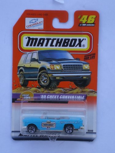 Matchbox 1999-46/100 Drop Tops '55 Chevy Convertible 1:64 Scale by ...