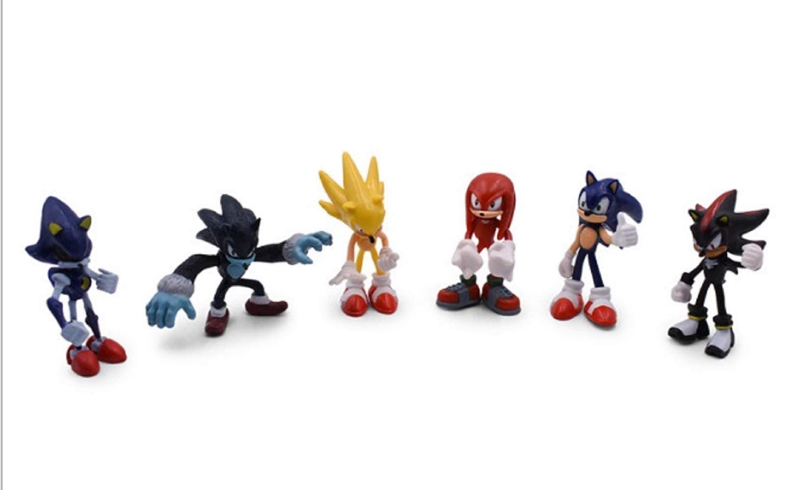 Buy Sonic The Hedgehog Action Figures – 6-Pack Collectible Figures with ...